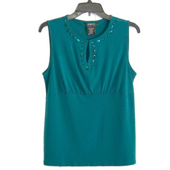 George | Tops | George Casual Sleeveless Large Emerald Green | Poshmark